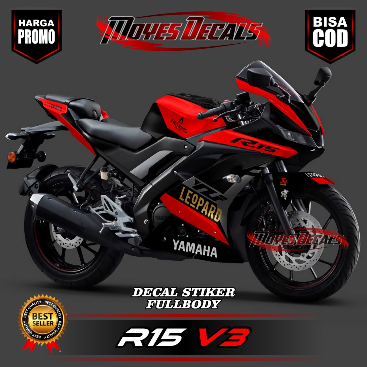 ,⭐⭐⭐⭐⭐{ COD & TERSEDIA } Decal R 15 V3 Full Body - Decal Sticker Yamaha ...