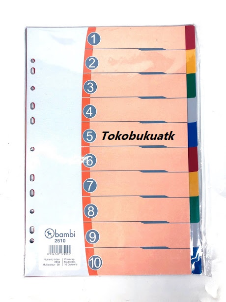 Pembatas Binder ukuran A4 Bambi,Tab Divider Bambi 2510 | Lazada Indonesia