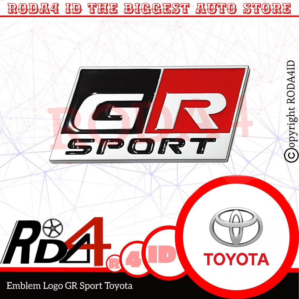 Emblem Logo GR Toyota GR Sport Merah Hitam | Lazada Indonesia