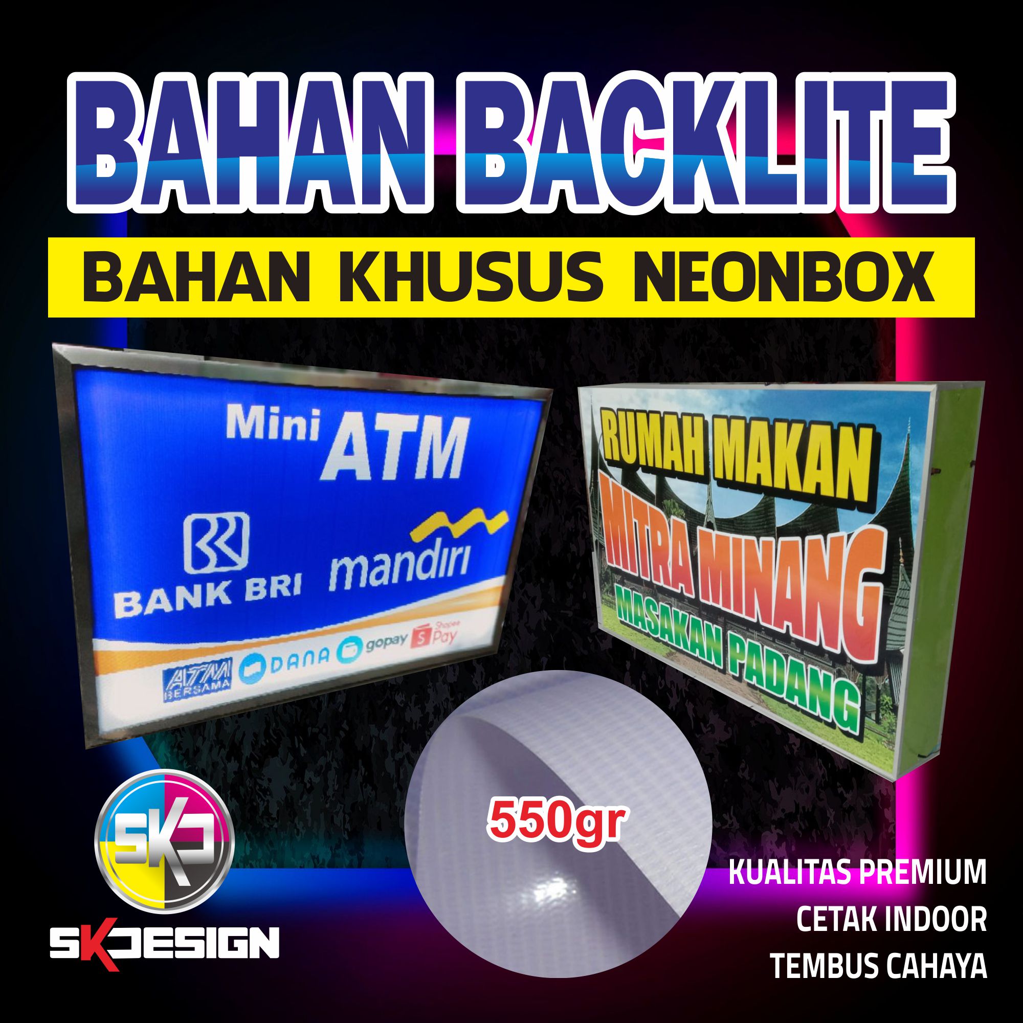 Cetak Banner Spanduk Baliho Murah - Bahan BACKLITE - Lebih Tebal ...