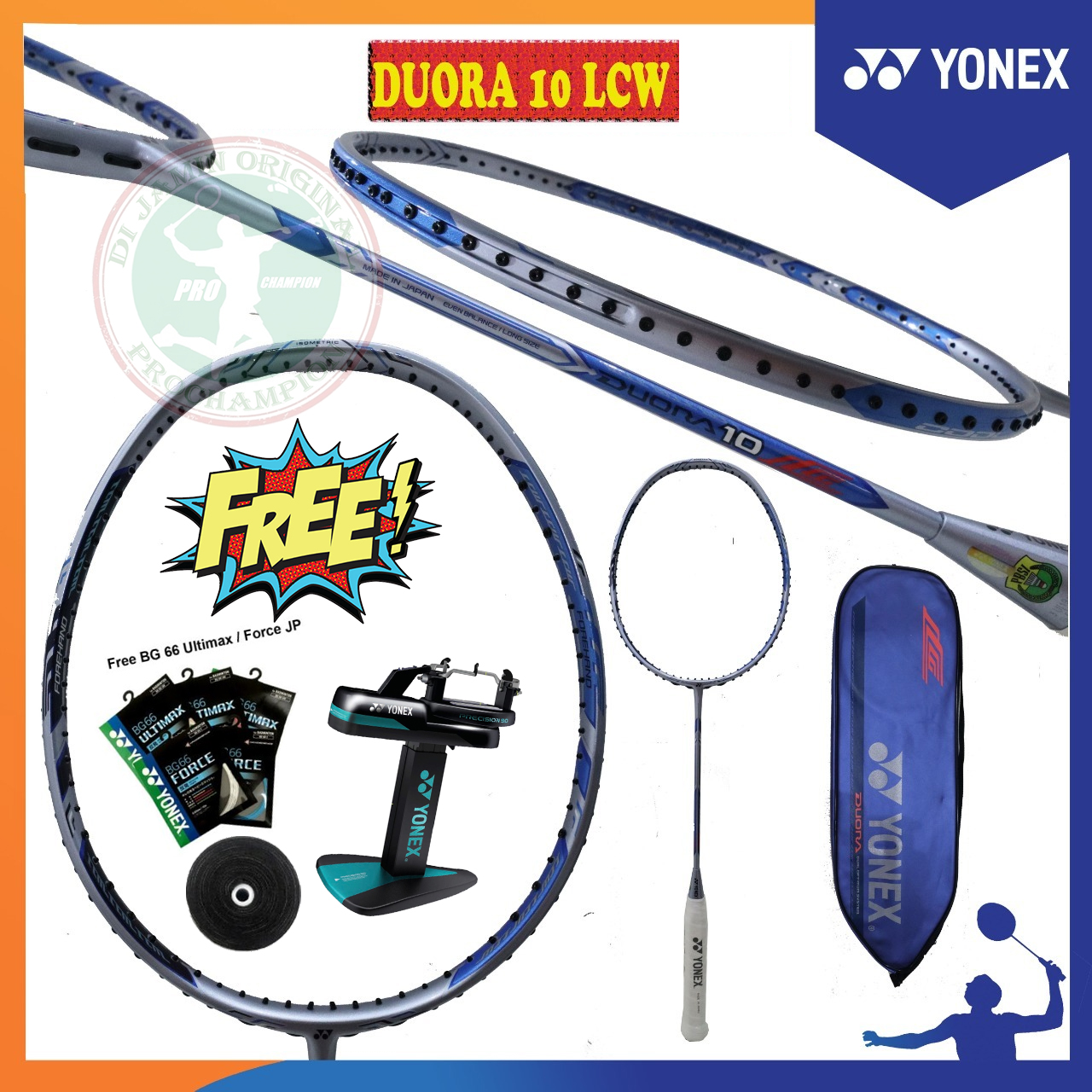 YONEX DUORA 10 LCW RAKET BADMINTON ORIGINAL | Lazada Indonesia