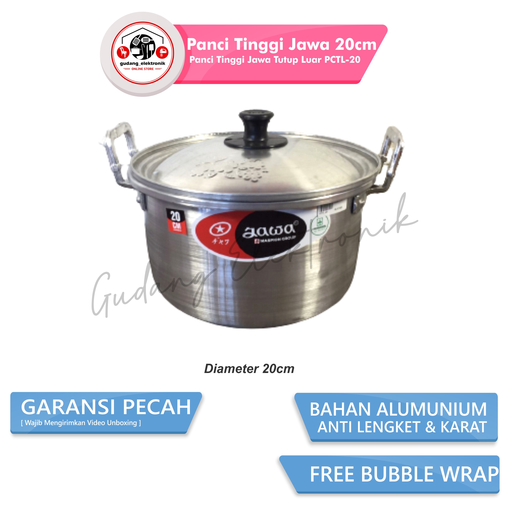 Panci Tinggi Jawa 20CM Tutup Luar PCTL-20 | Lazada Indonesia