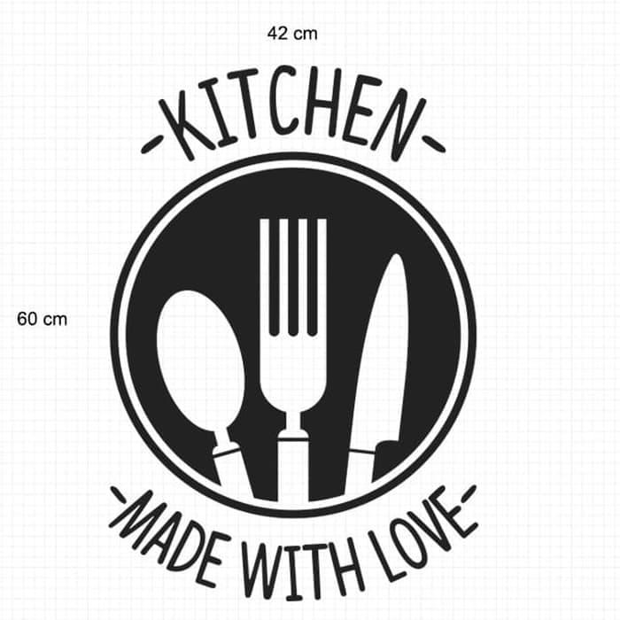Stiker Kitchen Made Dinding Kaca Pintu Dapur Resto Cafe Kantin Sticker ...
