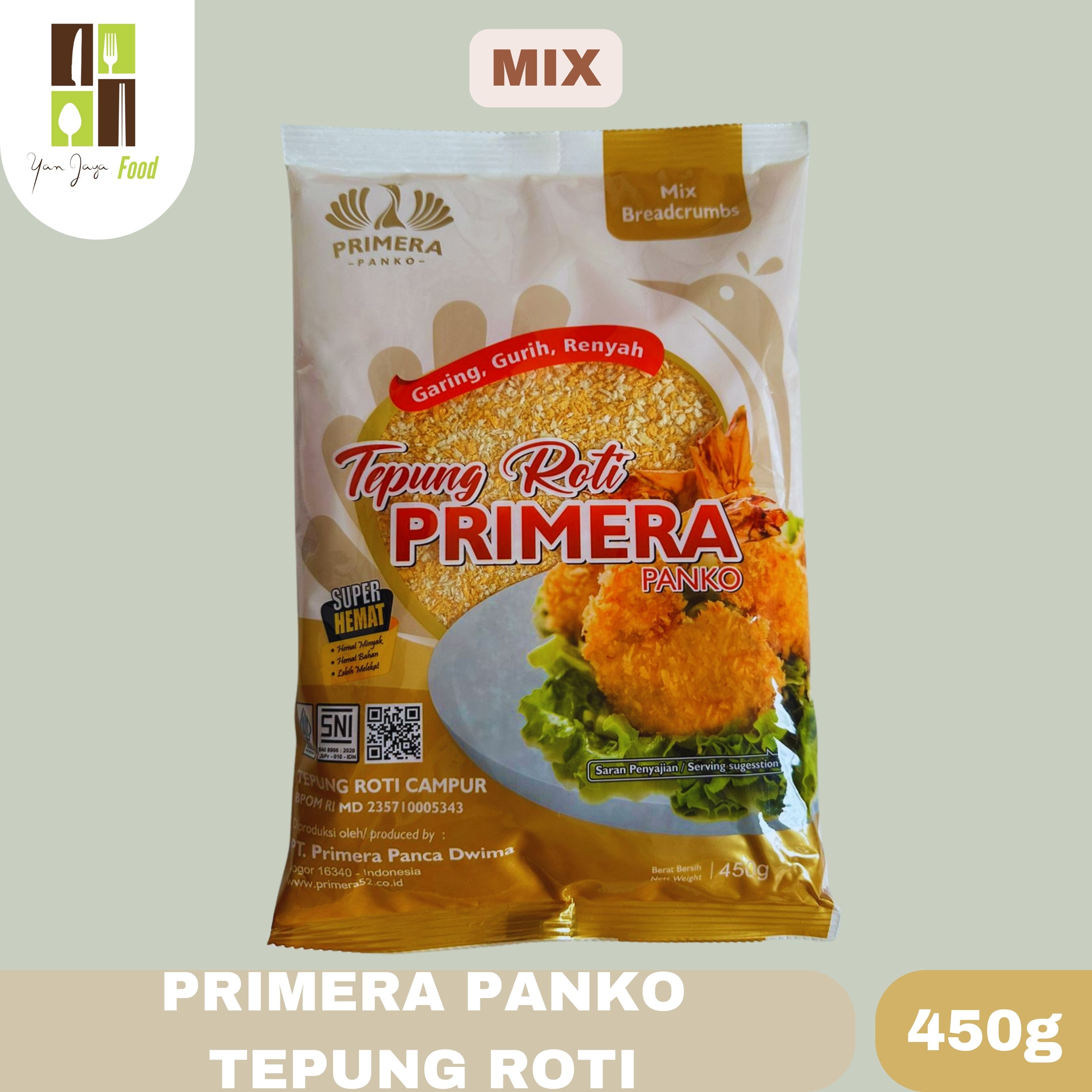 Primera Panko Tepung Roti / Bread Crumbs / Tepung Panir Mix / White ...