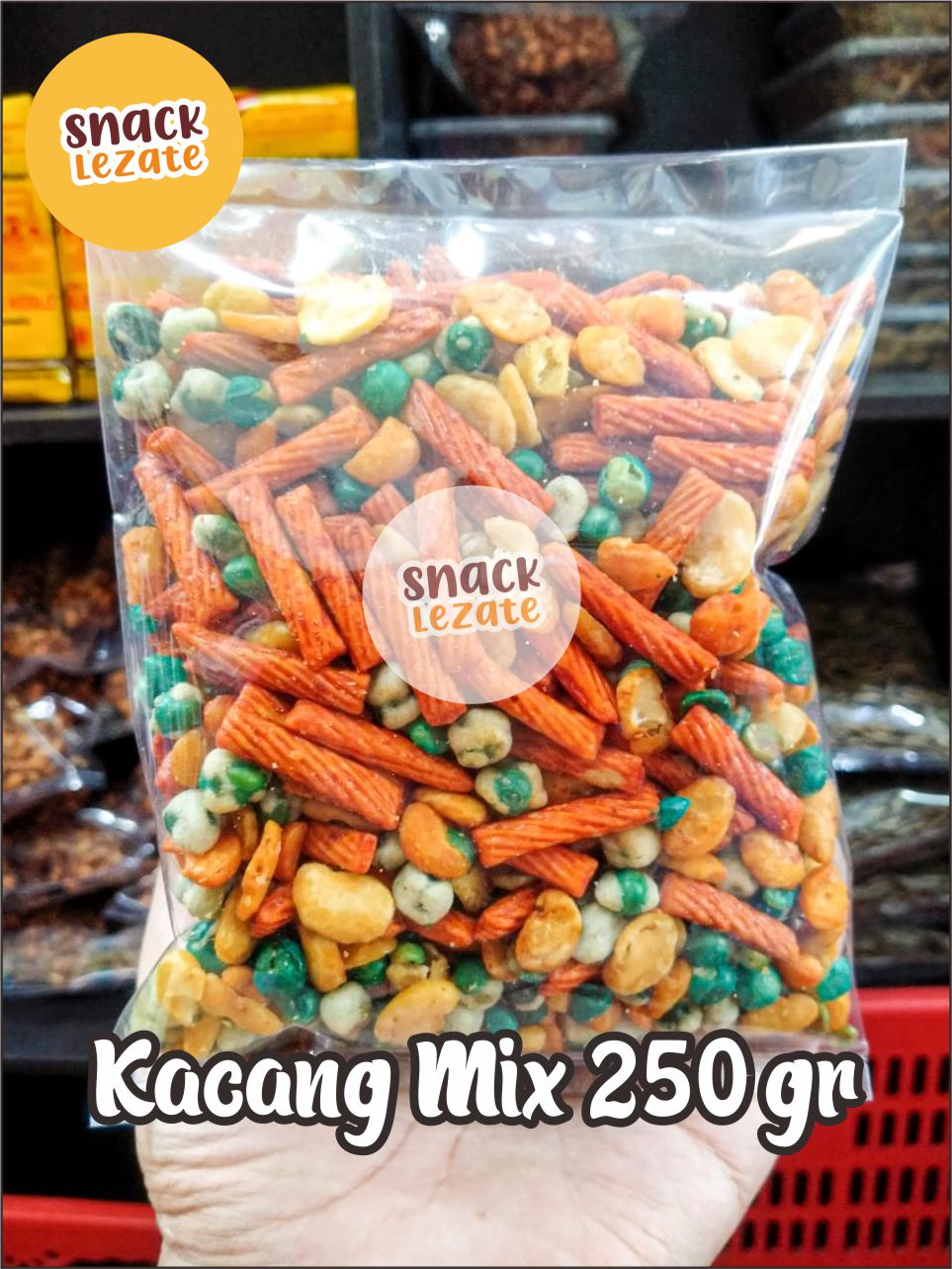 KACANG CAMPUR JAIPONG 250gr / KACANG MIX / MIX NUTS / KORO POLONG HIJAU ...