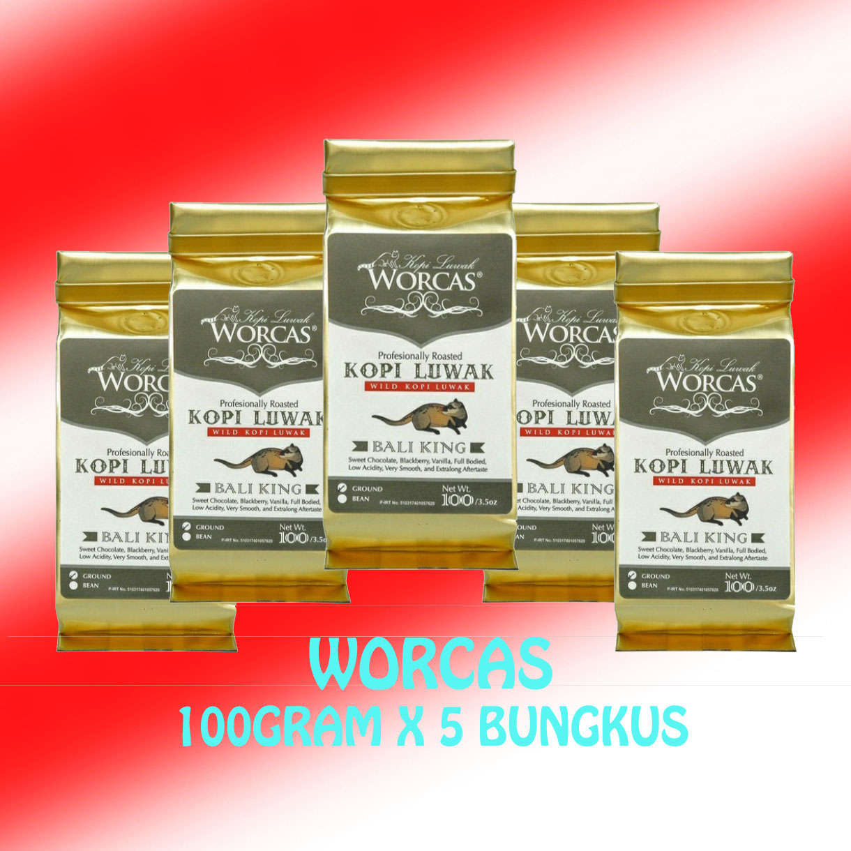 Kopi Luwak Worcas - Bubuk 100g / 5 pack | Lazada Indonesia