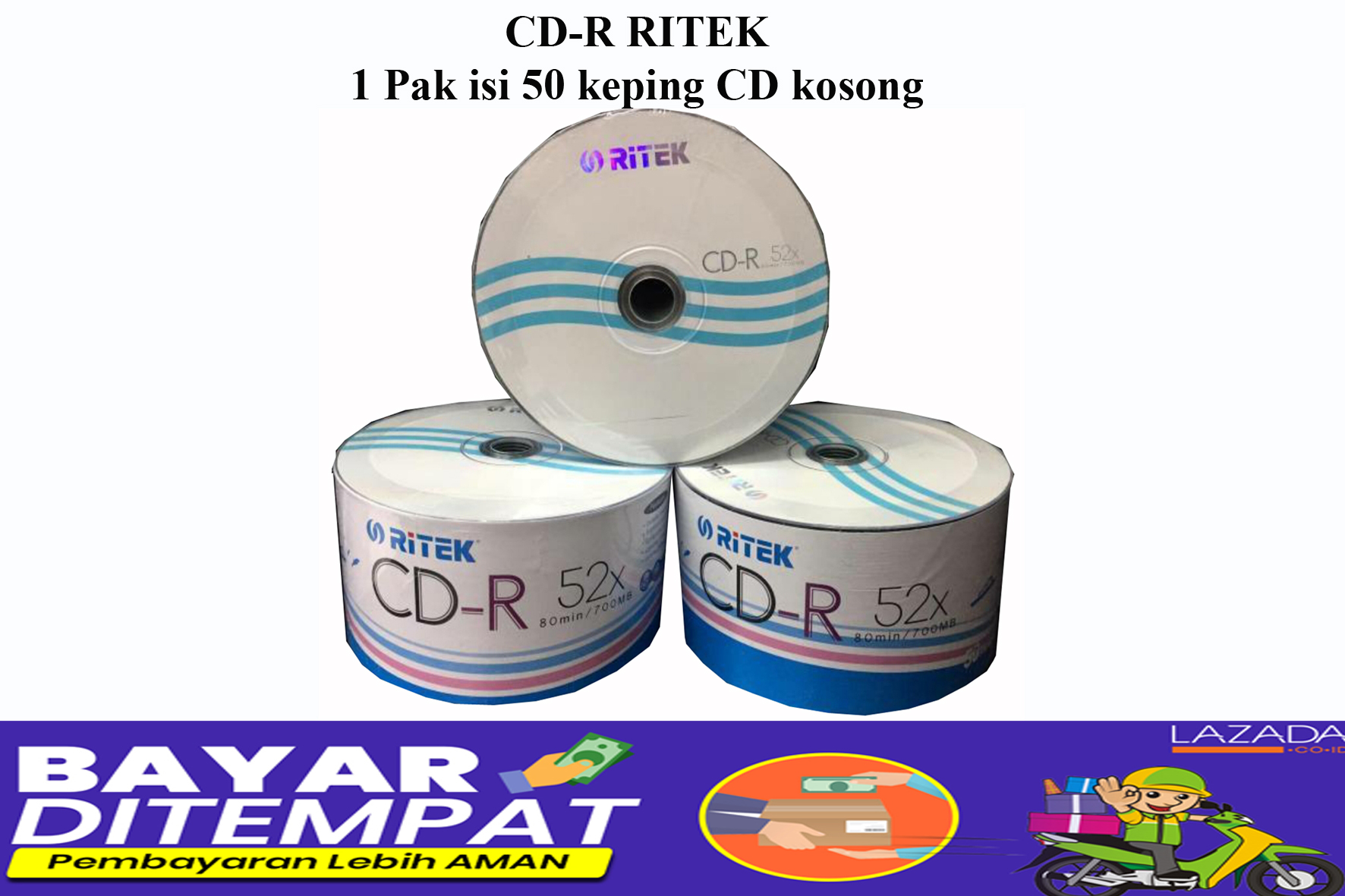 CD-R RITEK HARGA PER 1 BOX ISI 50 PCS | Lazada Indonesia