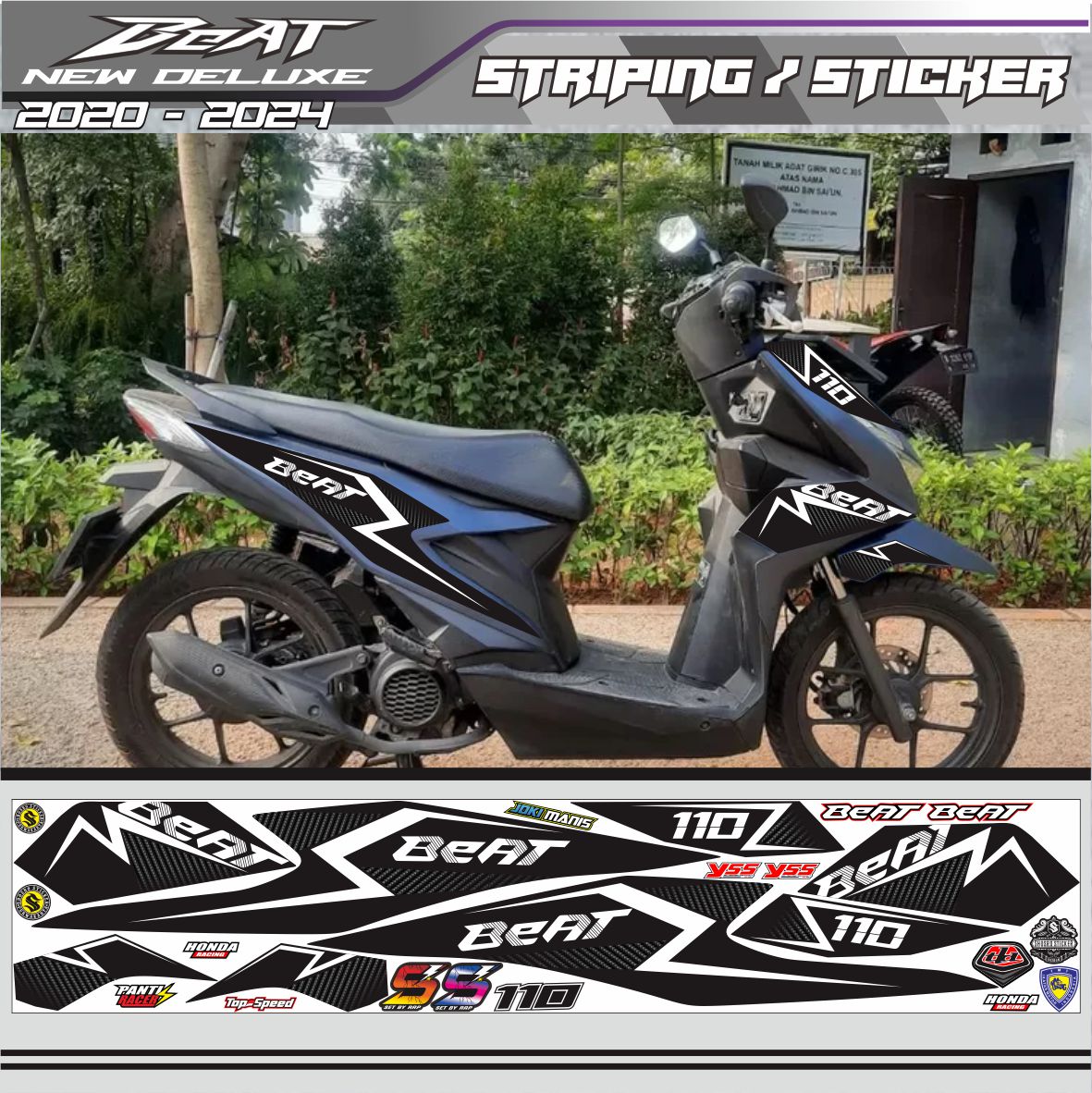SETRIPING BEAT NEW ISS DELUXE STREET VARIASI STICKER / STIKER STRIPING ...