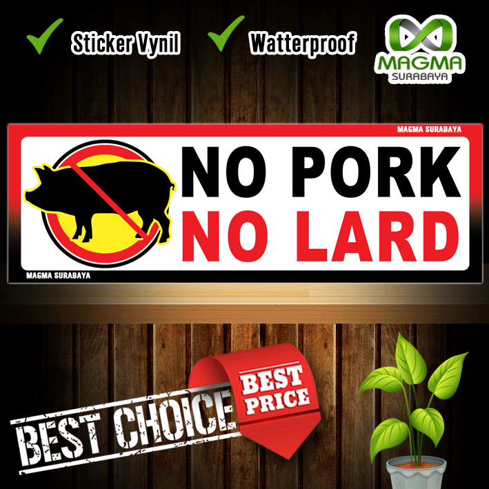 Stiker No Pork No Lard | Lazada Indonesia