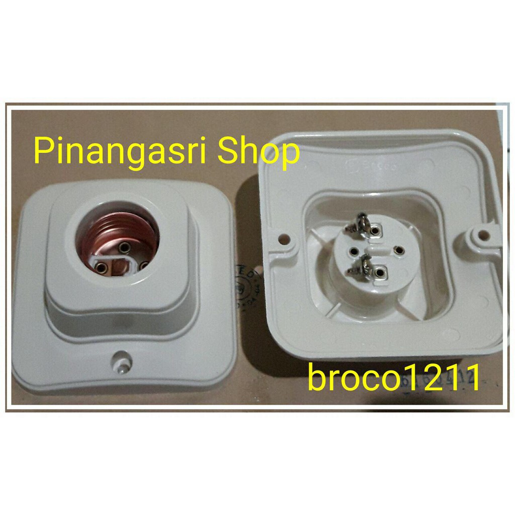 BROCO FITTING PLAFON NEW 1211 OVAL SEGI EMPAT/FITING LAMPU PERSEGI SNI ...