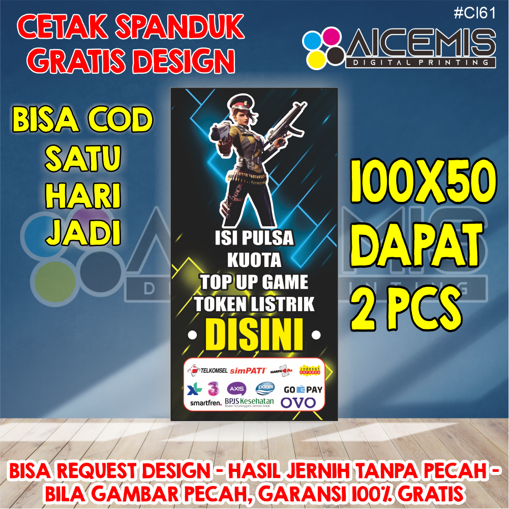 Banner Free Fire / Spanduk FF / Banner FF / spanduk 1 hari jadi ...