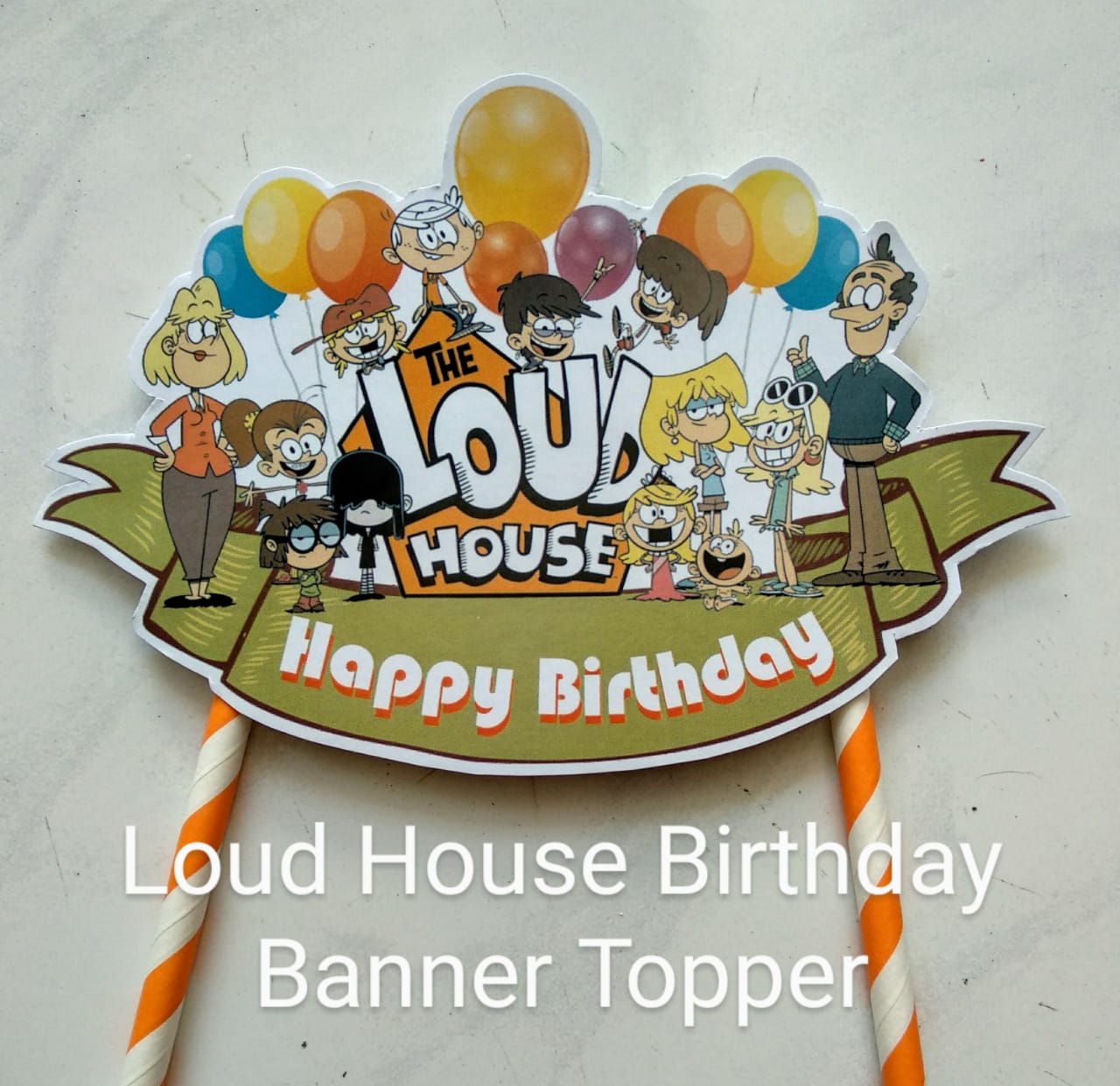 Topper Loud House/Cake Topper/Topper Banner Loud House/Topper Ultah ...