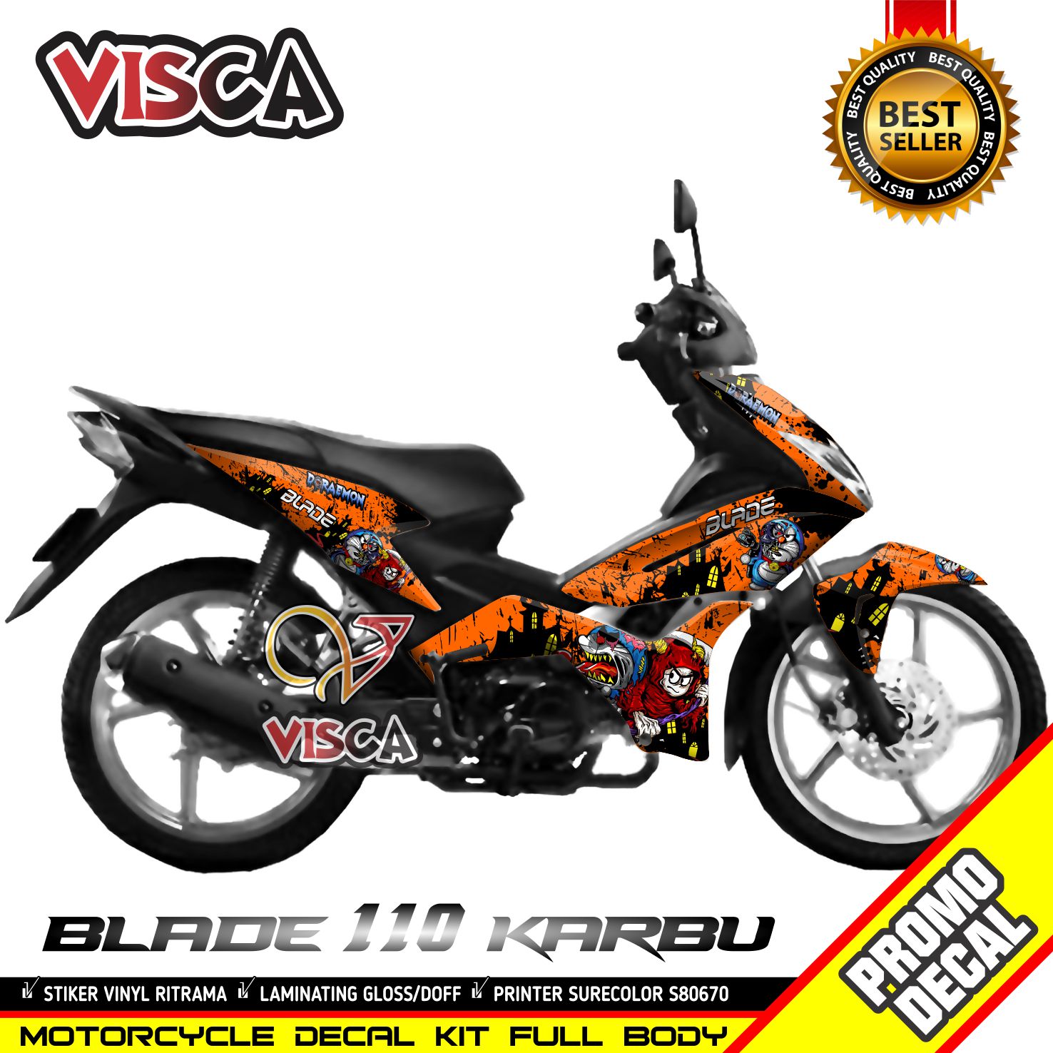 Decal Blade 110 Old Full Body Stiker Blade 110 Old Full Body Doraemon ...