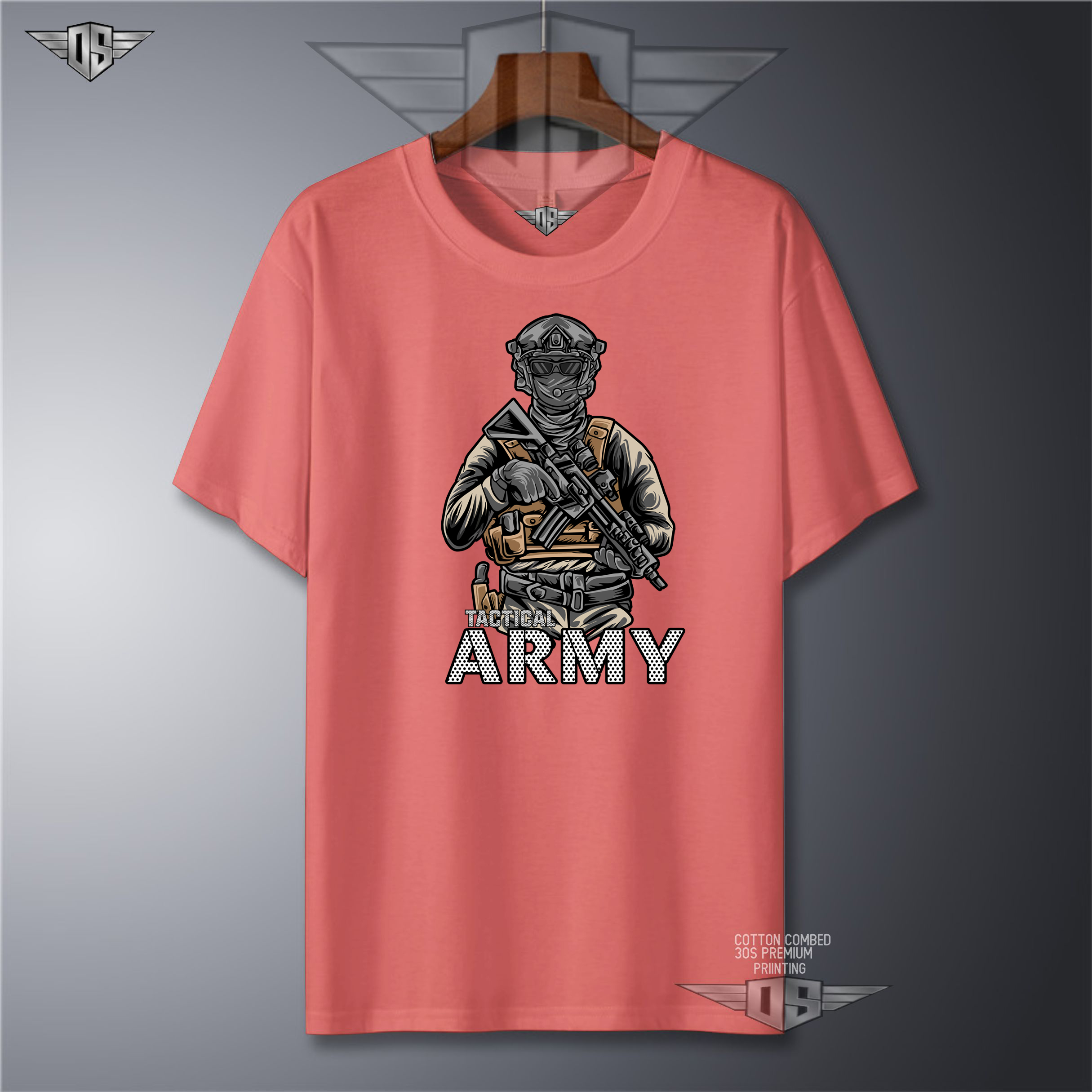 Onesimos Kaos Distro Army Tactical kaos Anime Combed 30s Premium Kaos ...