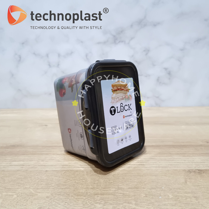 TECHNOPLAST T-Lock Food Container 1020ml | Sealware 4 Lock Pengaman ...