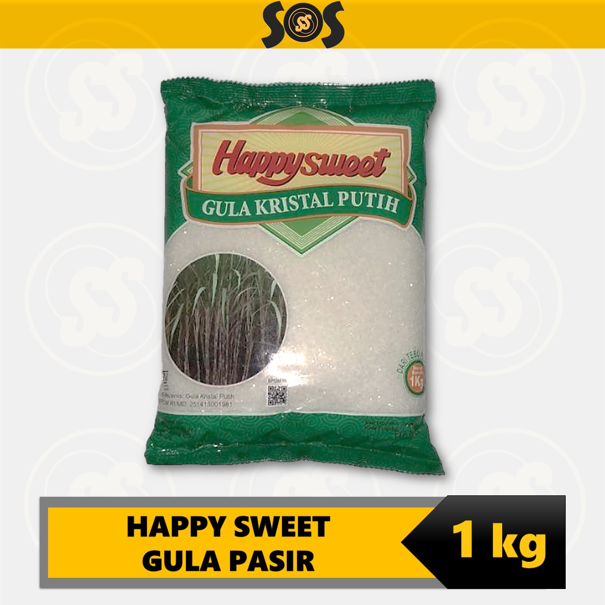 Gula Happy Sweet 1 kg Gula Pasir Premium/Gula Pasir/Gula Putih/Gula Kristal 1 kg | Lazada Indonesia