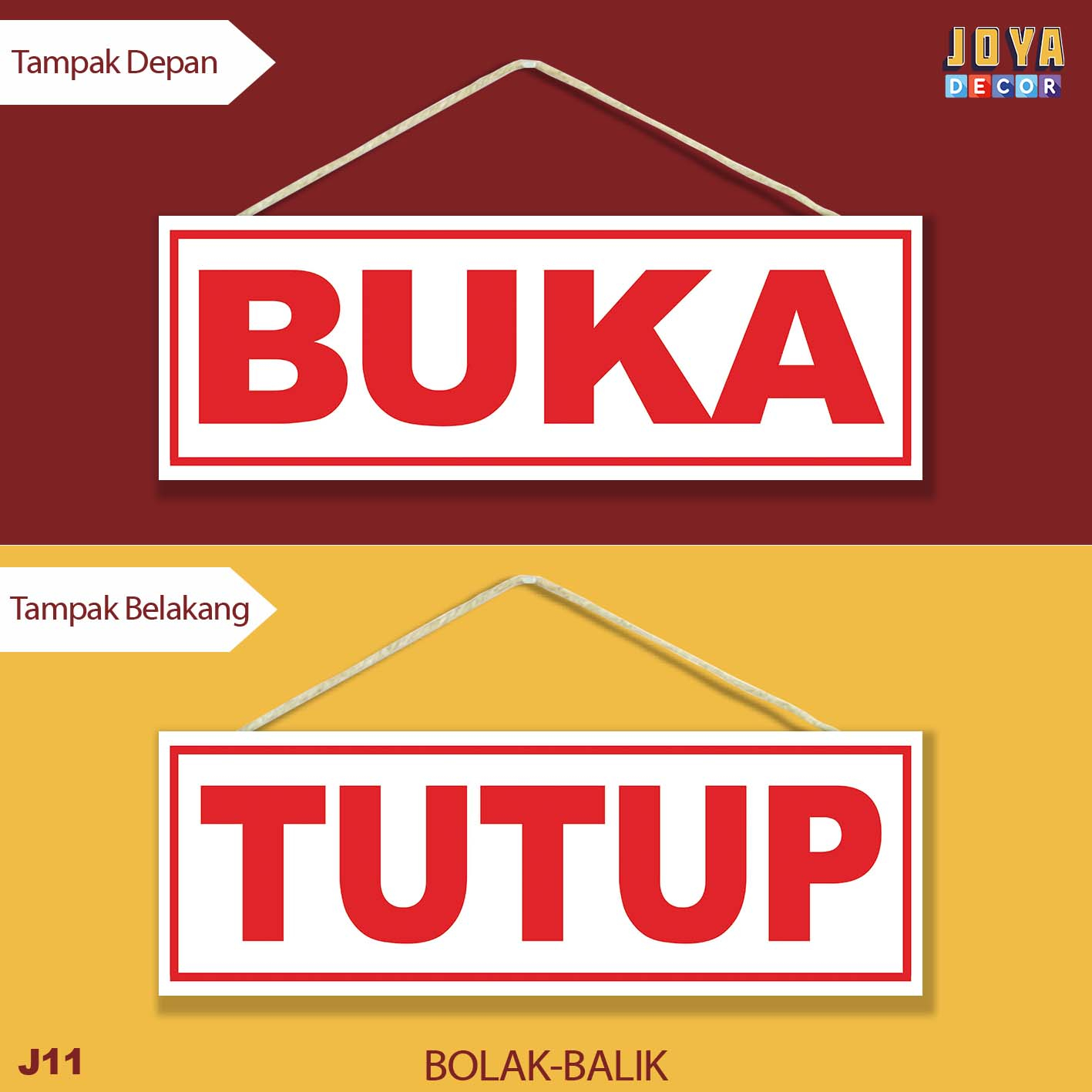 Buka Tutup Sign Board Papan Petunjuk Bolak Balik J11 | Lazada Indonesia