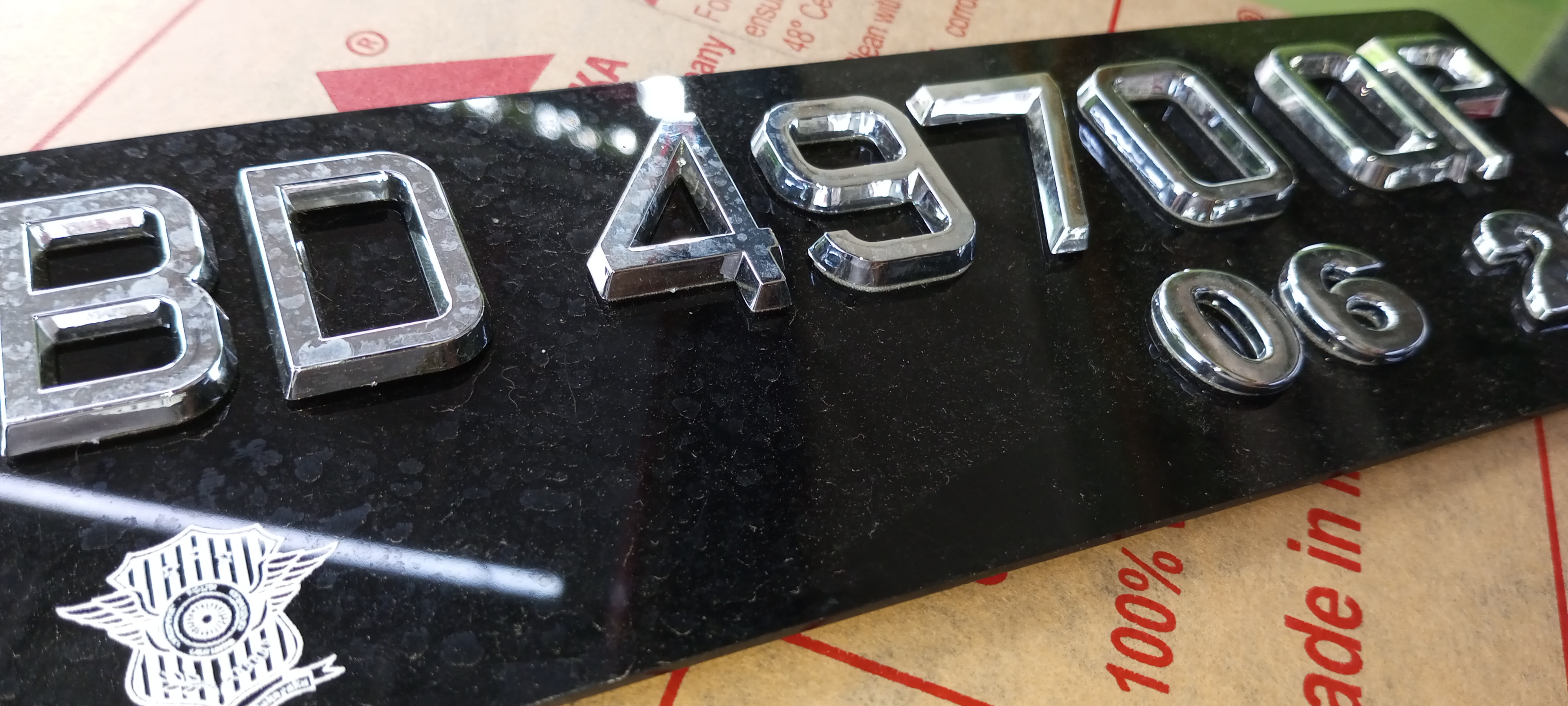 Plat Motor || Jenis Digital || Chrome || Original | Lazada Indonesia