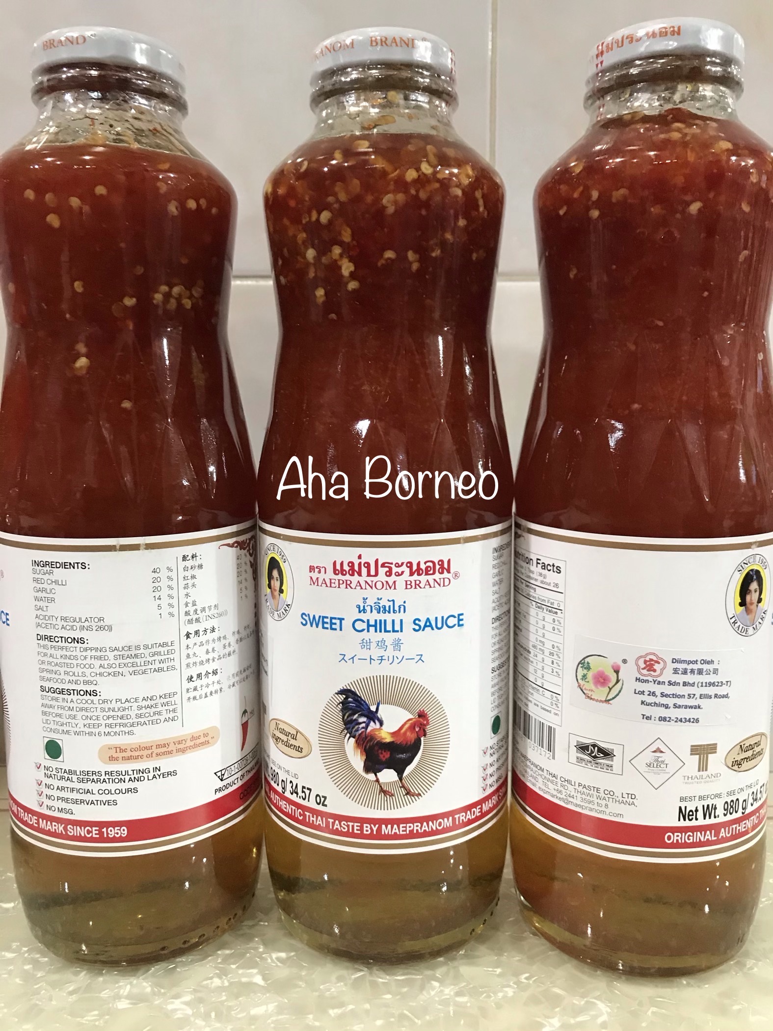 Saos Thailand 980gr Sweet Chilli Sauce Maepranom 980gr / Saos Pedas ...