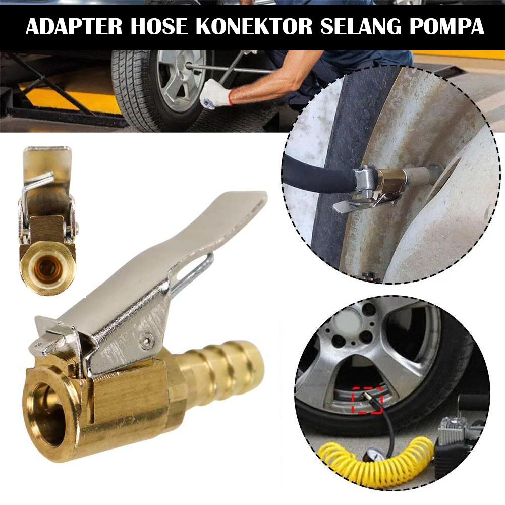 Adapter Hose Konektor Selang Pompa Angin Ban Kop Pompa Kuningan Tire ...