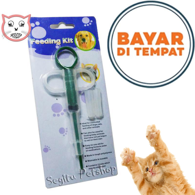 FEEDING KIT SEPETAN PELONTAR PIL ALAT BANTU MINUM OBAT KUCING ANJING ...