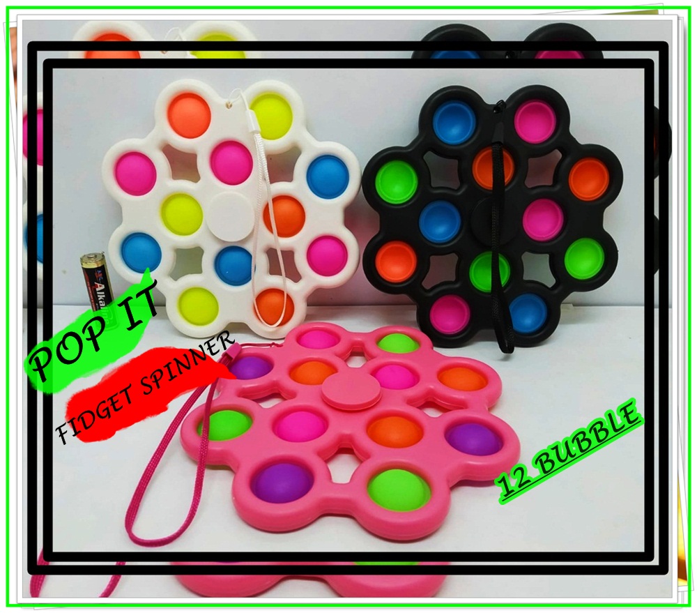 Mainan POP IT Simple Dimple Tiktok Fidget Spiner 10 12 Bubble | Lazada ...