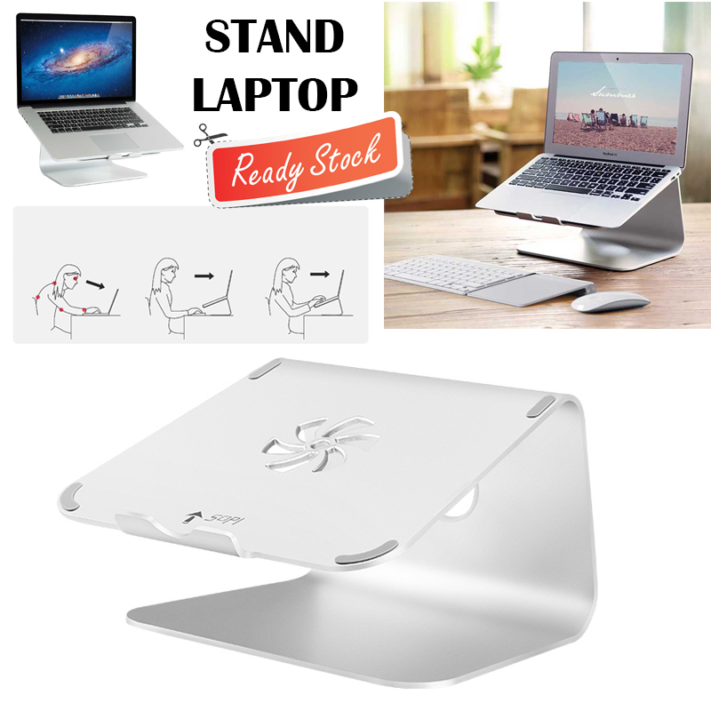 Ergonomic Stand Holder Laptop Aluminium Sten Stan Leptop Multifungsi ...