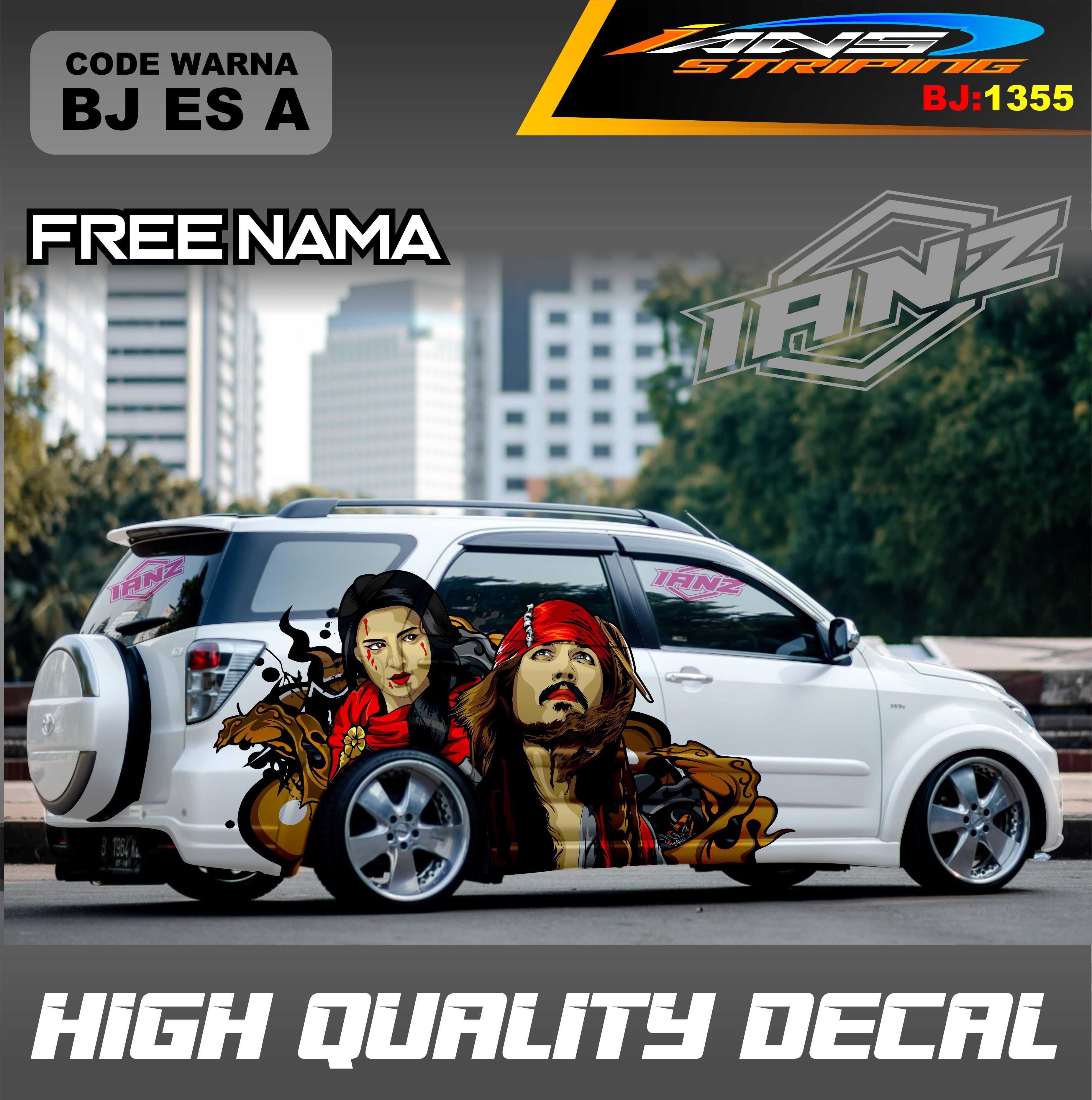 VARIASI STIKER MOBIL DESAIN TERBARU UNTUK SEMUA JENIS MOBIL / STIKER ...