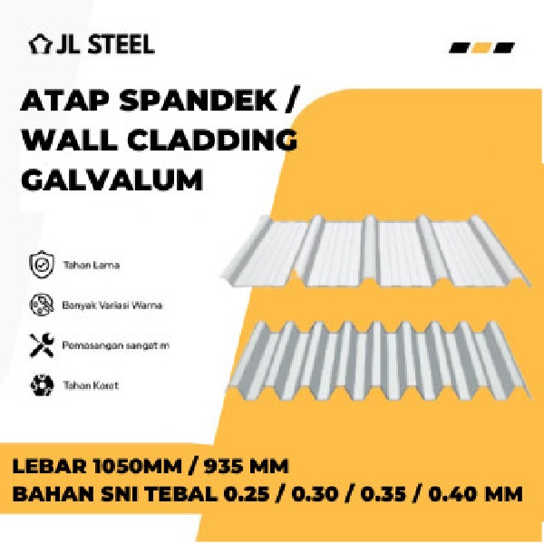 Spandek Atap Baja Ringan Spandex Spandek Galvalum Polos Wall Cladding Lazada Indonesia