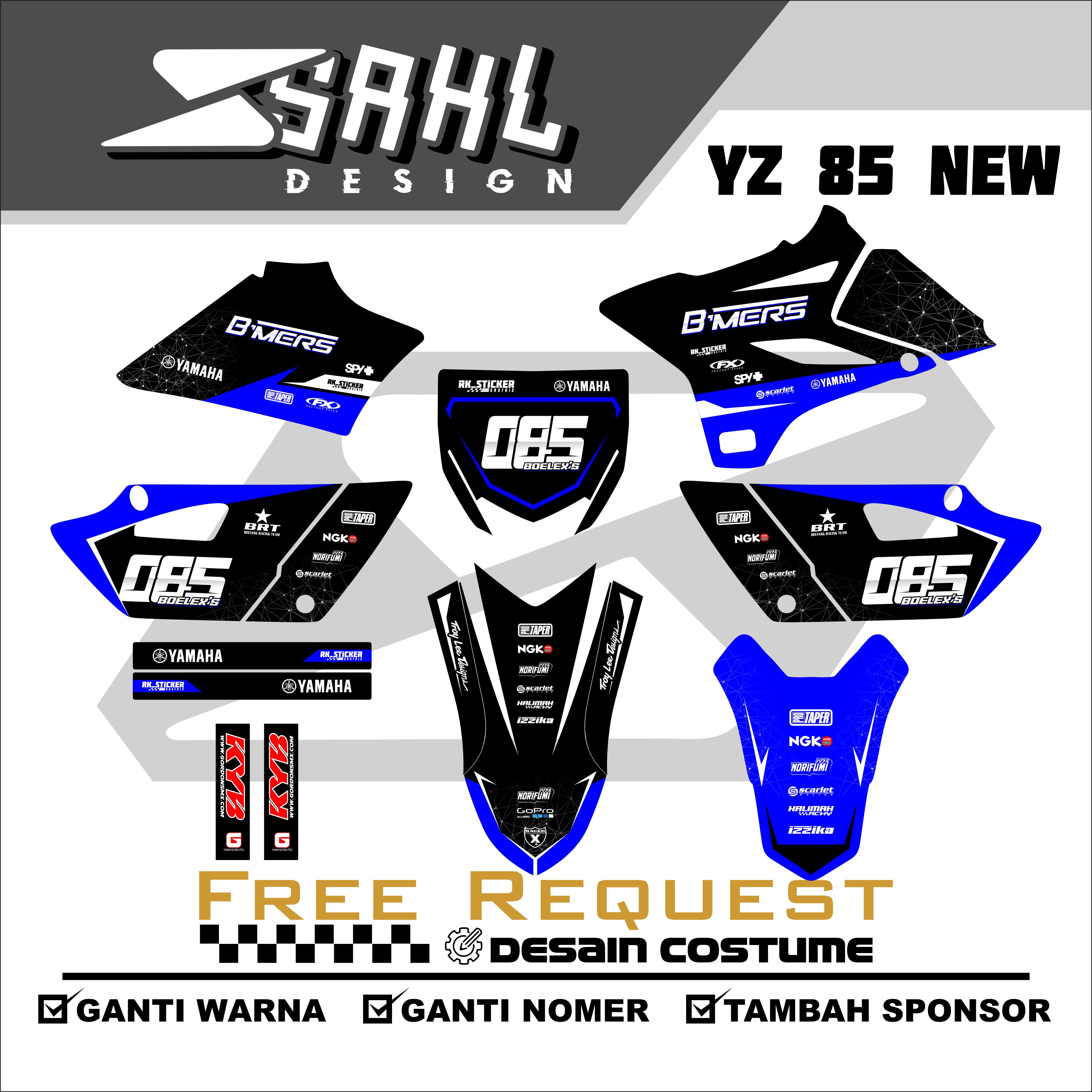 Decal Yz 85 New Bebek Standar Decal Stiker Yz 85 Decal Sticker Yz 85 ...