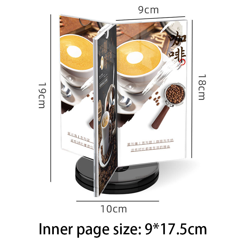360° Berputar Stand Menu Acrylic Rak Menu Akrilik Acrylic Rotating Menu ...