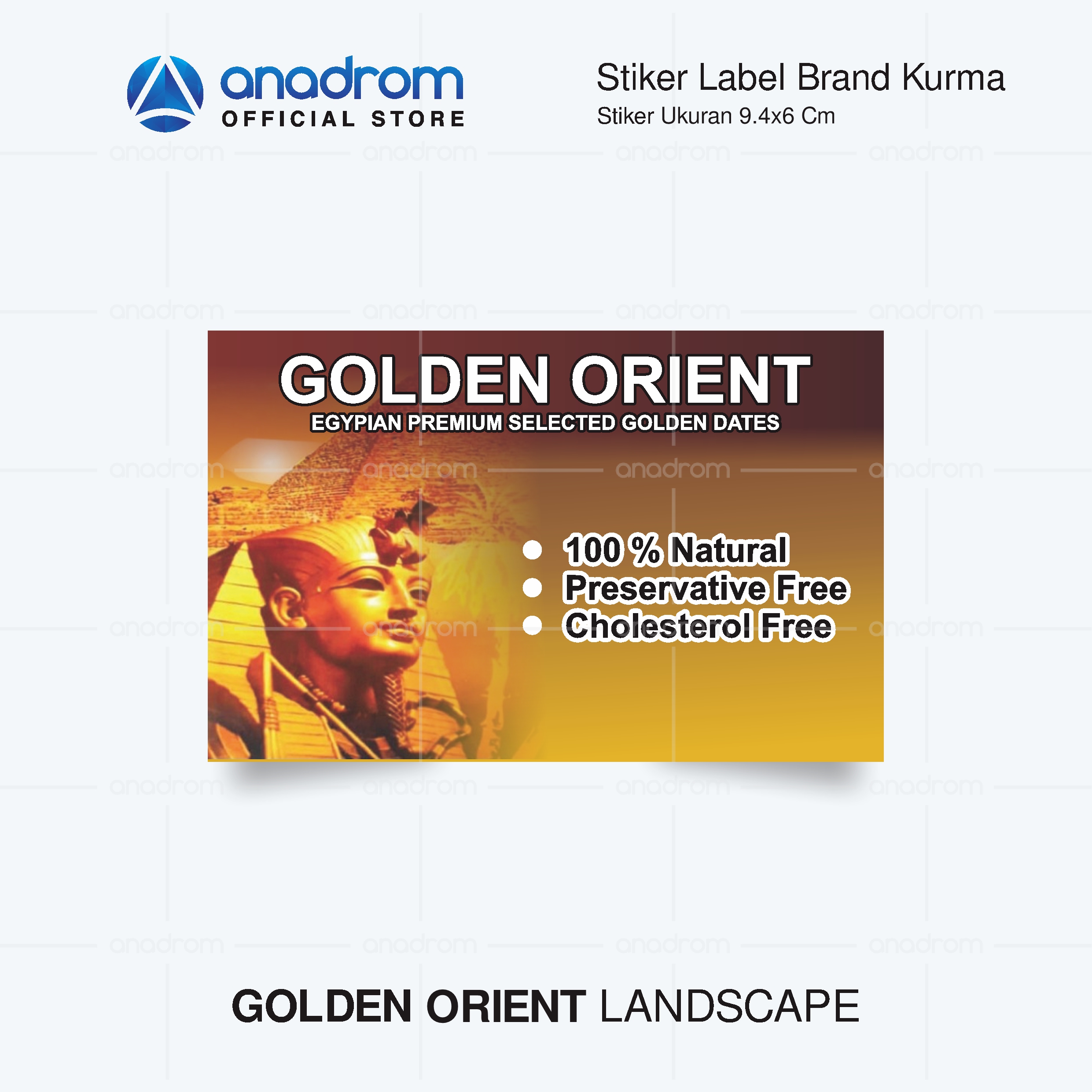 Stiker Label Brand Kurma | Stiker Brand Kurma - 1 paket 25 pcs ...