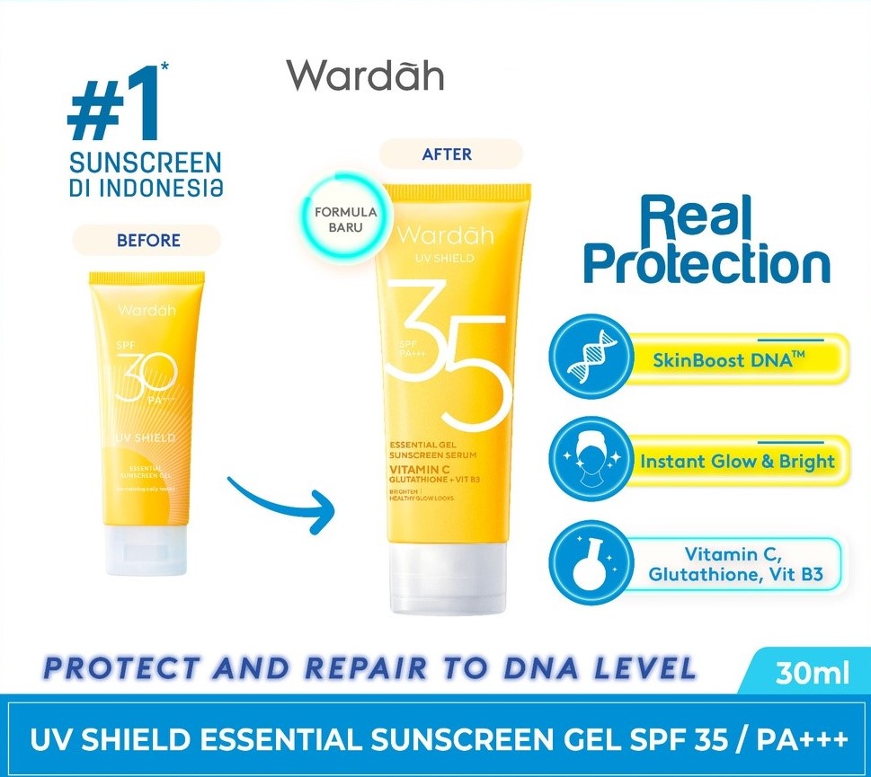 WARDAH UV Shield Sunscreen SPF 35 PA +++ / Kemasan Baru | Lazada Indonesia WARDAH UV Shield Sunscreen SPF 35 PA +++ / Kemasan Baru | Lazada Indonesia
