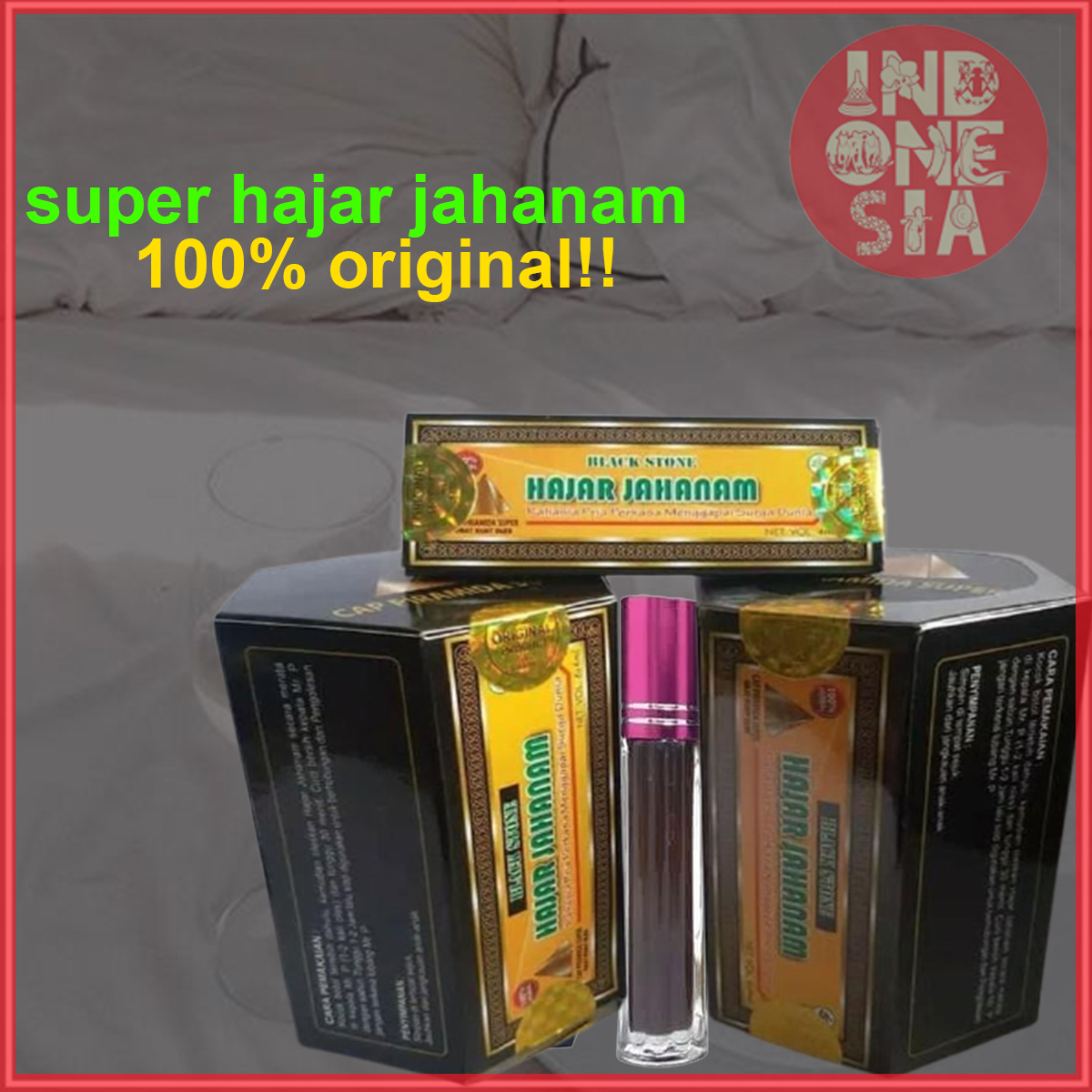 Minyak Hajar Jahanam Black Stone GOLD Cap Piramid Original 100% ...