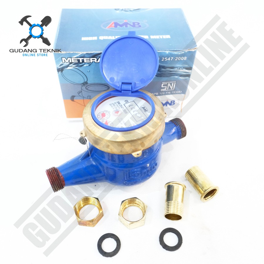 Meteran Air Pam 4 Jarum 1/2" Body Plastik AMINB AMNB / Water Meter ...