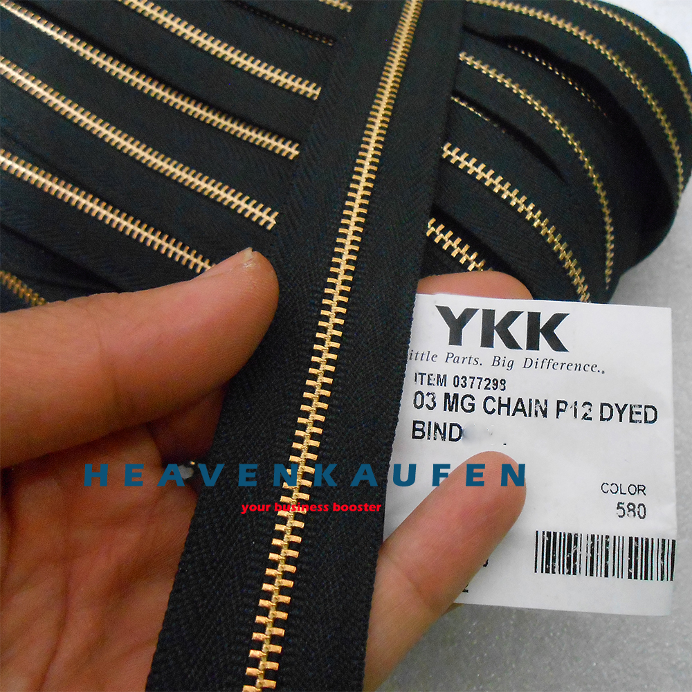 Resleting Zipper Retsleting YKK Type Gigi Besi Metal Kecil No 3 Hitam ...