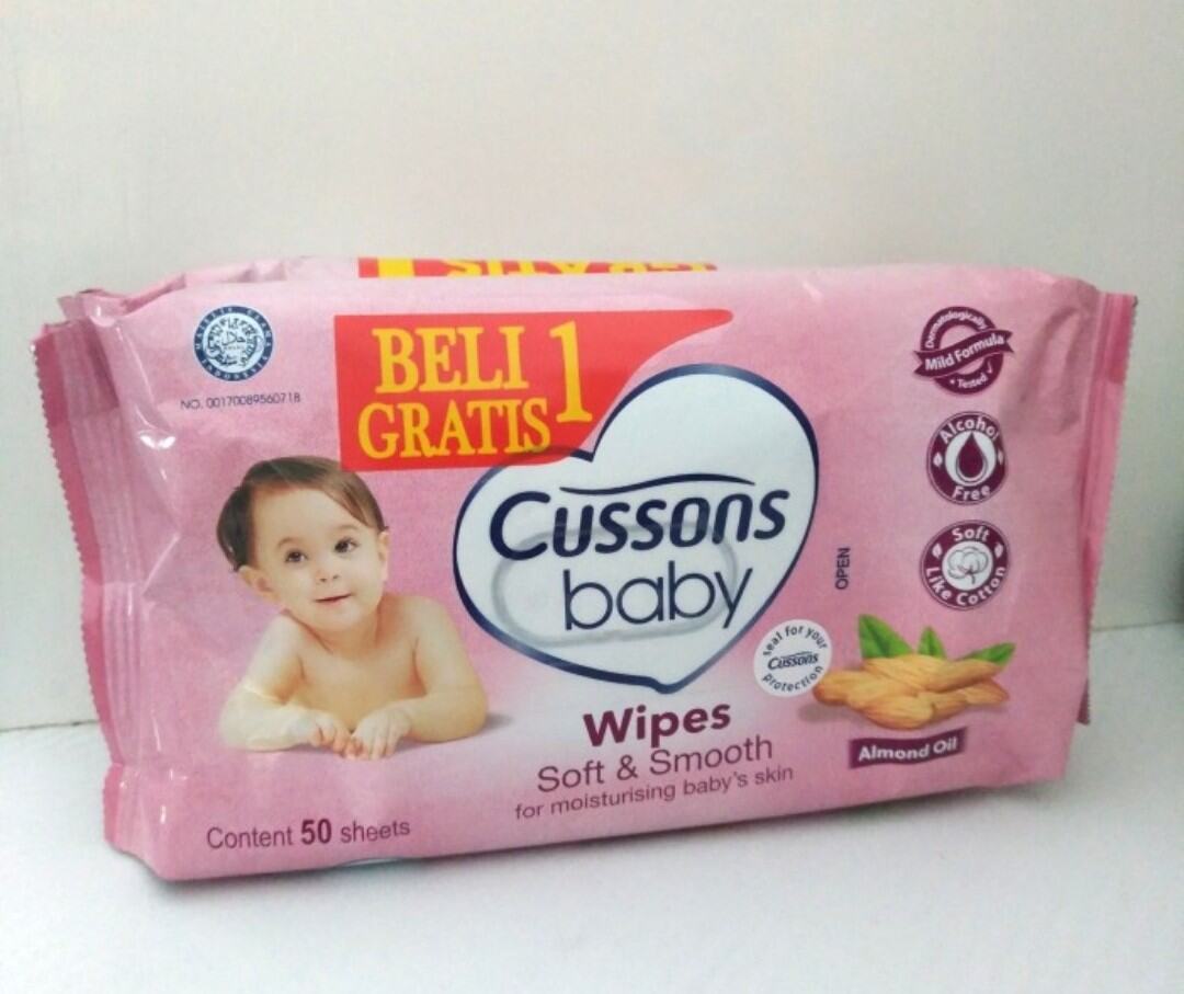 cussons baby wipes pink soft & smooth 50+50sheets tisu tissue basah ...