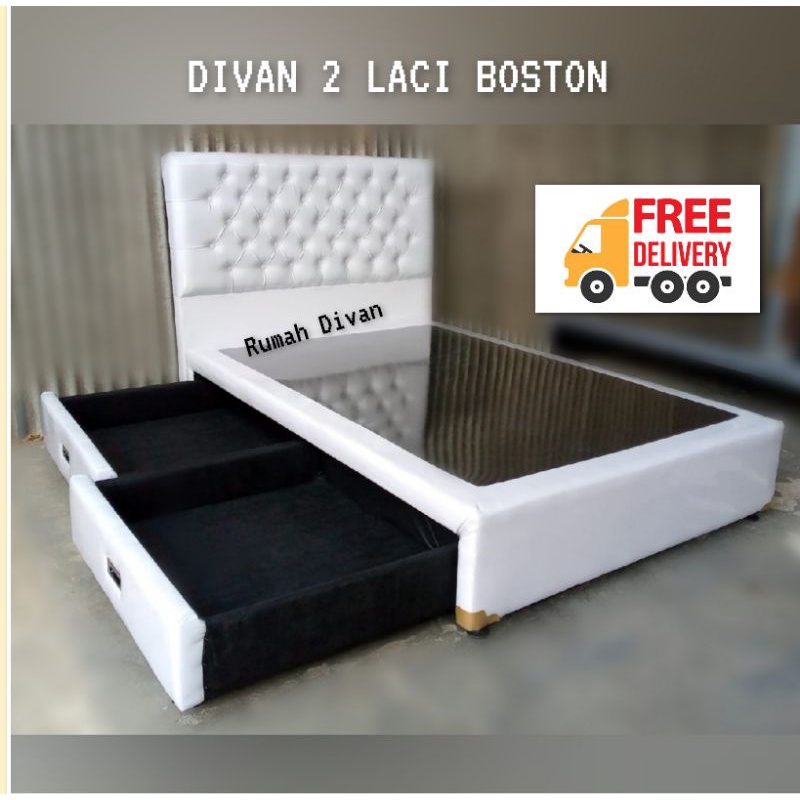 DIVAN DIPAN TEMPAT TIDUR RANJANG PLUS 2 LACI BESAR ALAS KASUR SPRINGBED ...