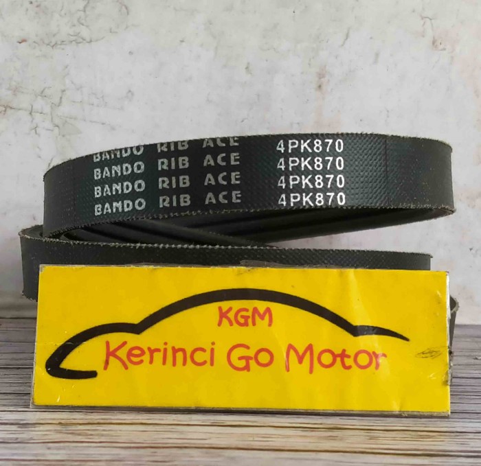 BANDO VAN BELT 4PK 870 RIB BELT TALI KIPAS AC COROLLA SE STARLET ESPAS ...