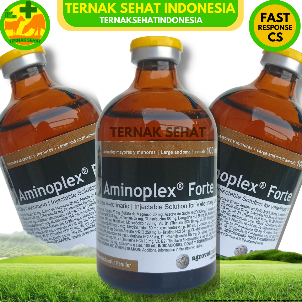 AMINOPLEX FORTE 100ml - Multivitamin Lengkap Hewan Ternak | Lazada ...