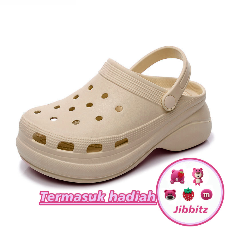 Sandal Crocs Wanita Sendal Kodok Wanita Jelly Baim Fuji Perempuan ...