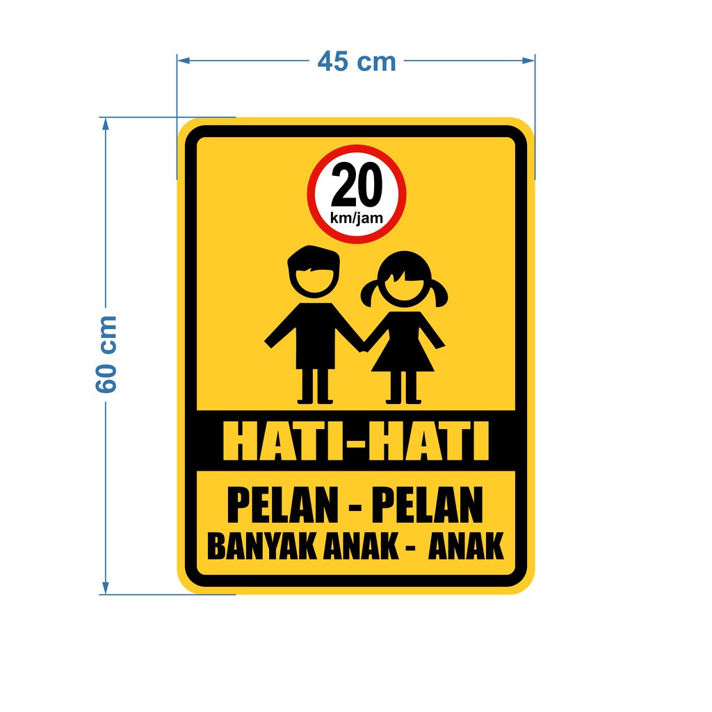 STIKER RAMBU Banyak anak 20km/jam REFLEKTIF | Lazada Indonesia