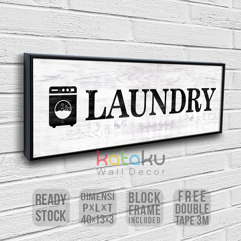 Papan Tanda Tulisan Laundry Room Sign Wall Decor Poster Ruang Cuci ...