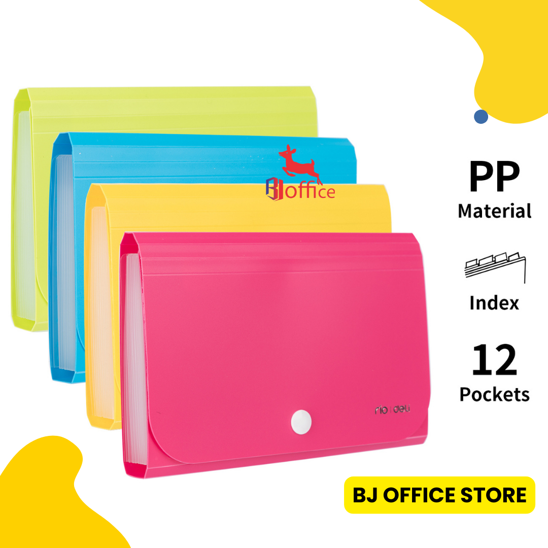 Deli Dompet plastik A6 map uang map nota map giro Expanding File ...