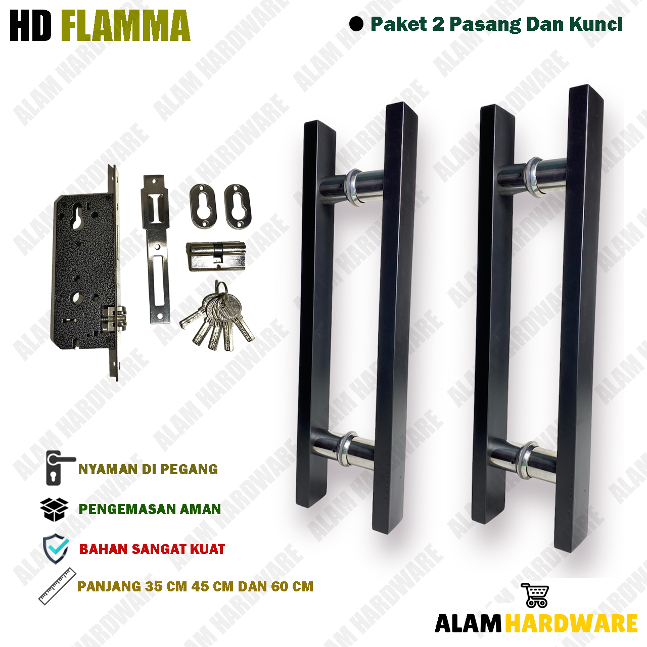 Gagang Pintu Rumah Type FLAMMA Panjang 35 Cm 45 Cm Dan 60 Cm Handle ...