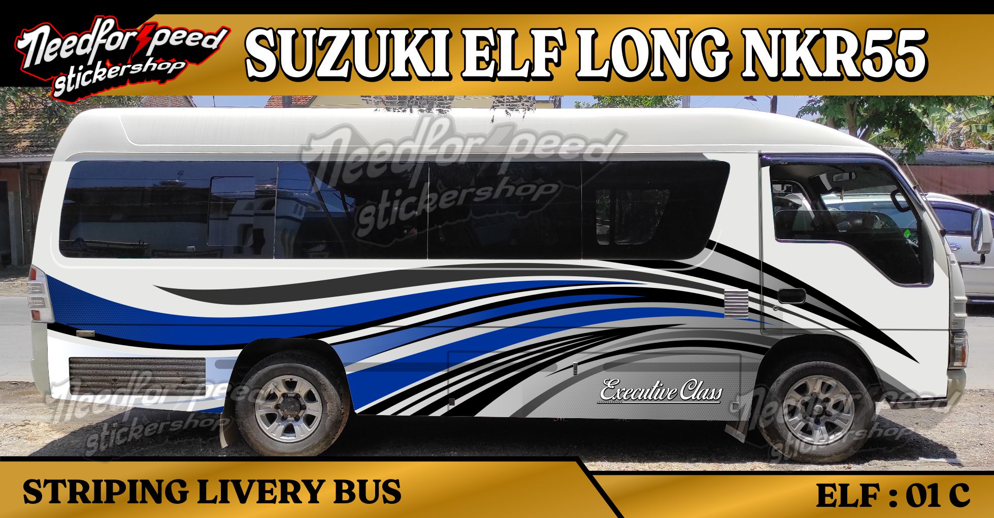 STICKER STRIPING LIVERY DECAL SUZUKI ELF LONG NKR 55 01 | Lazada Indonesia
