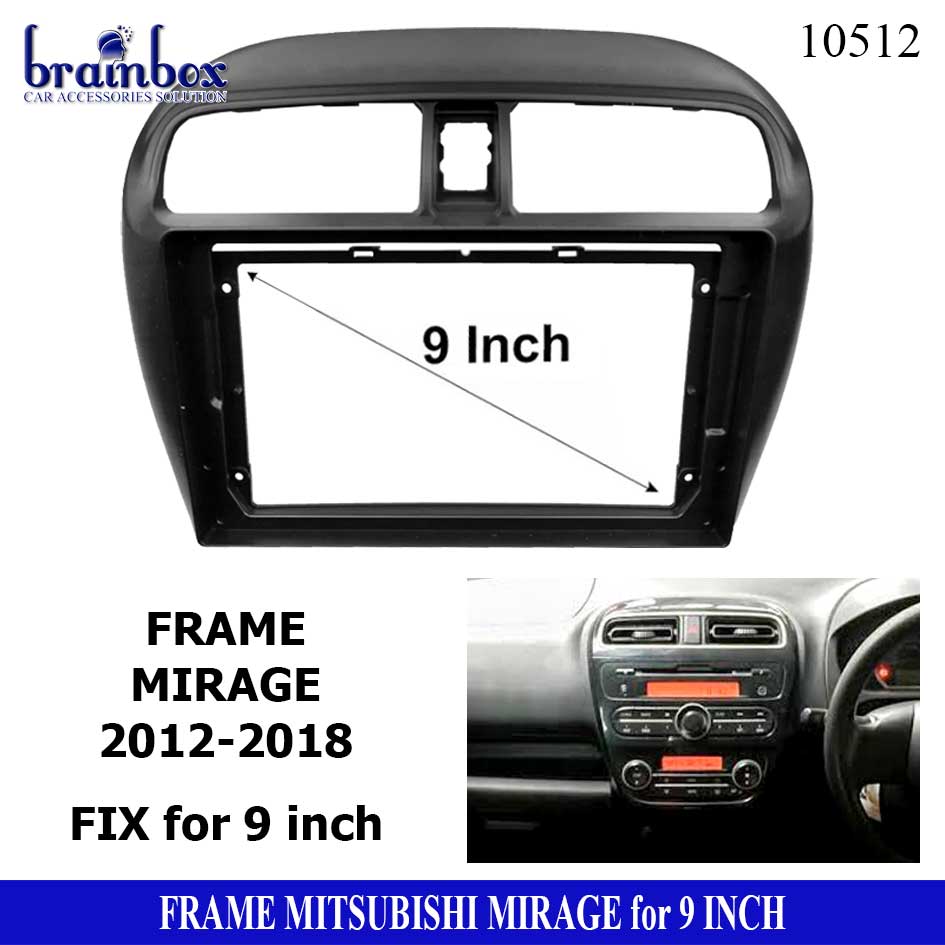Frame Head Unit Mitsubishi Mirage 9 Inch Bingkai Panel Mirage | Lazada ...