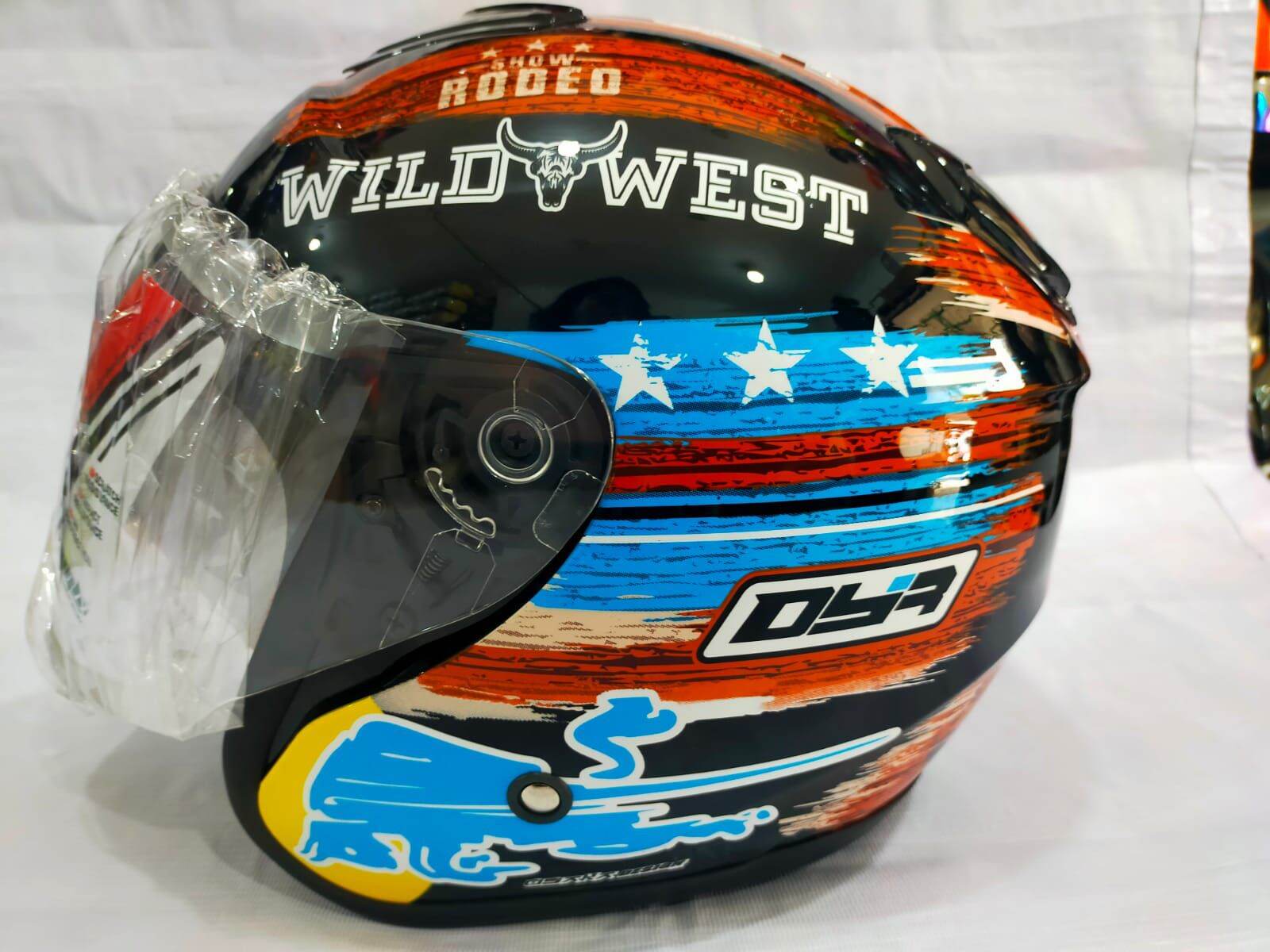 Helm Dyr Osaka motif/model kyoto/kaca bening/helm berkualitas/helm ...