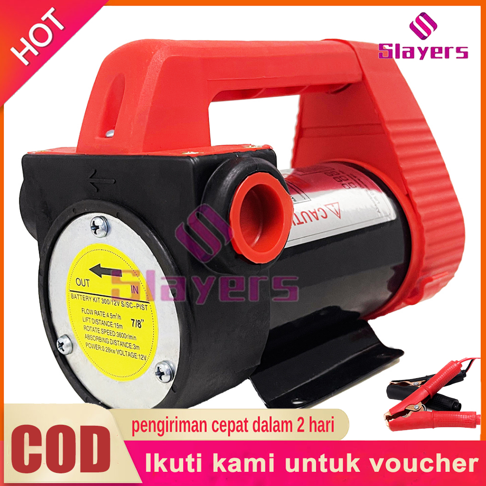 Slayers 50L/Min Listrik Pompa Transfer Bahan Bakar 12V 220V Portabel ...