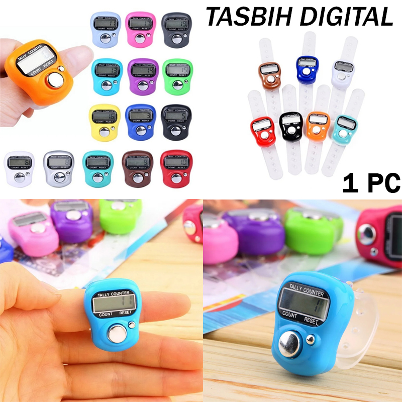 Tasbih Digital Mini Jari 1PC RANDOM Alat Hitung Digital Led Counter ...